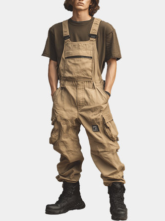 Khaki Street Style Trend Overalls | forgeurban